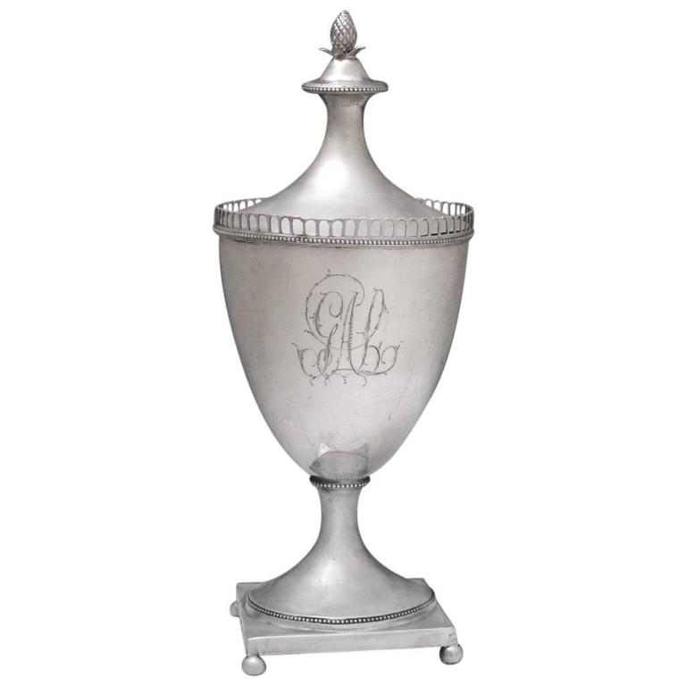 Rare Early American Silver Sugar Urn at 1stDibs