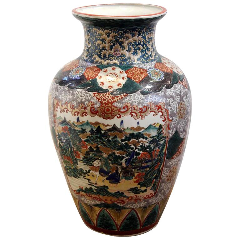 Large Antique Japanese Porcelain Vase at 1stDibs