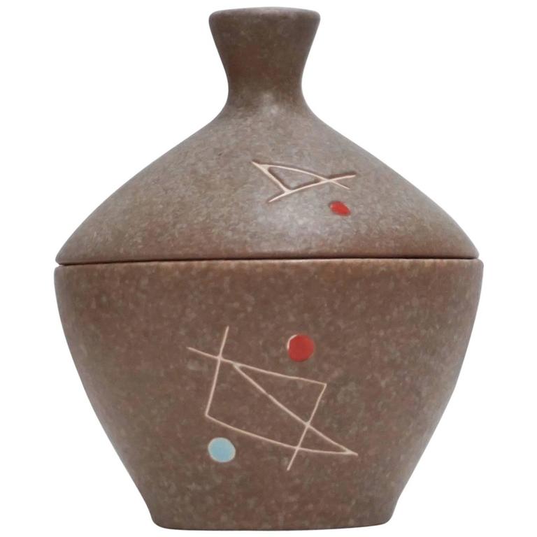Geometric Ceramic Pot Sculpture For Sale at 1stDibs