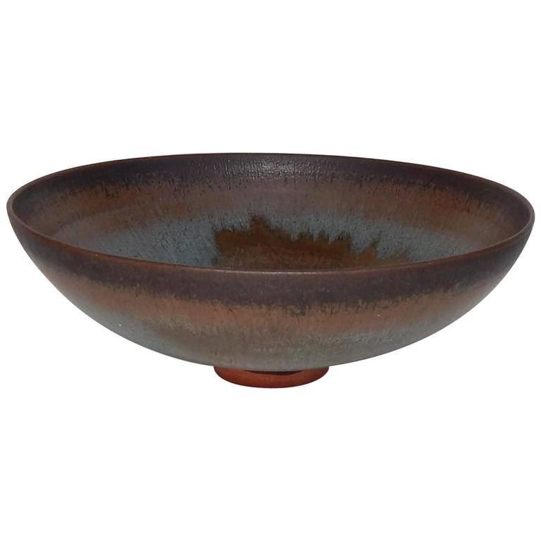 Gertrud and Otto Natzler Studio Pottery Bowl, circa 1950s at 1stDibs