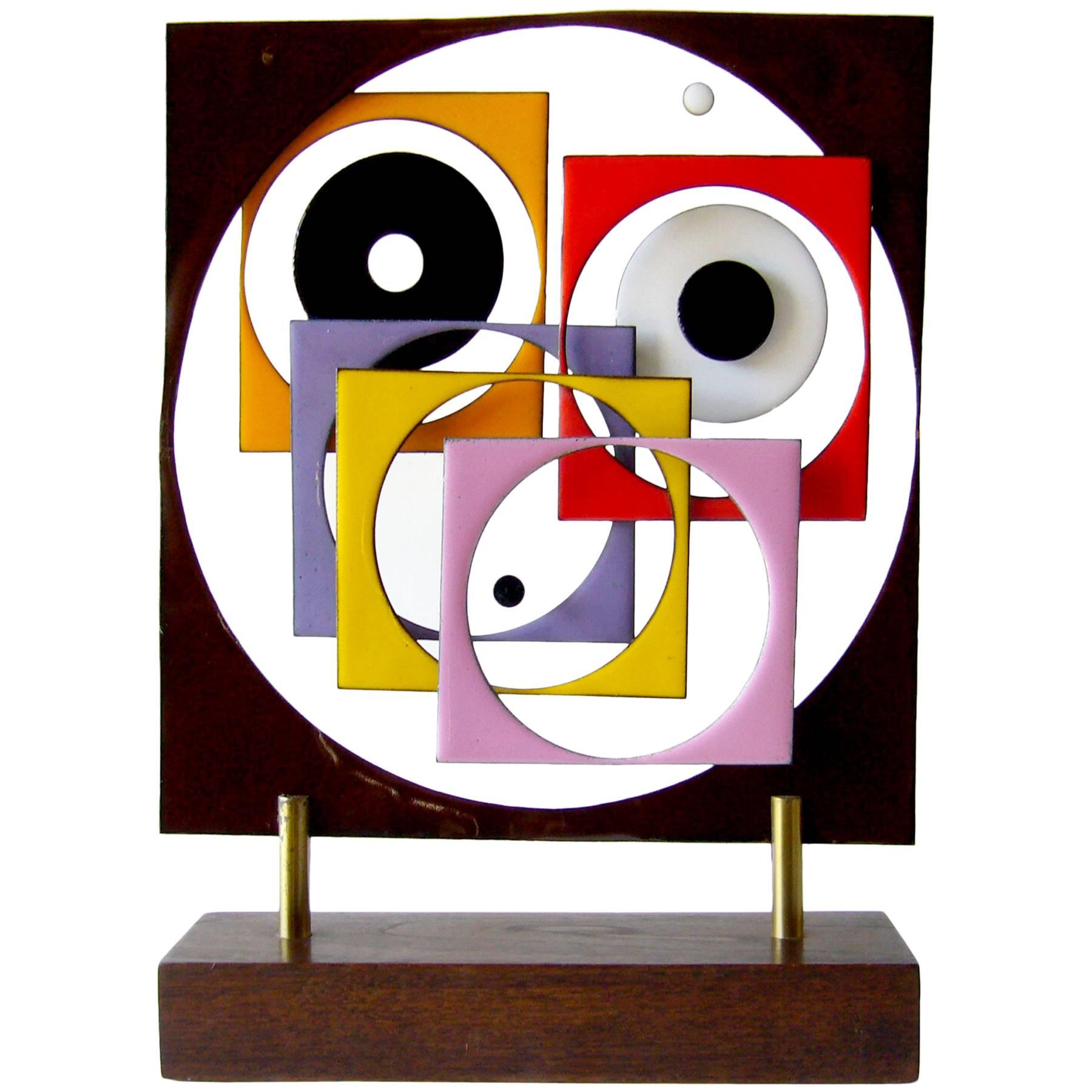 Cappelletti Enamel Wood Abstract Italian Modern Shelf Sculpture at 1stDibs