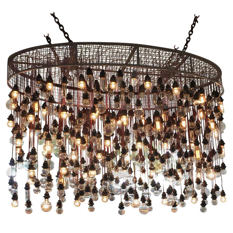 400 Bulbs Industrial Chandelier at 1stDibs