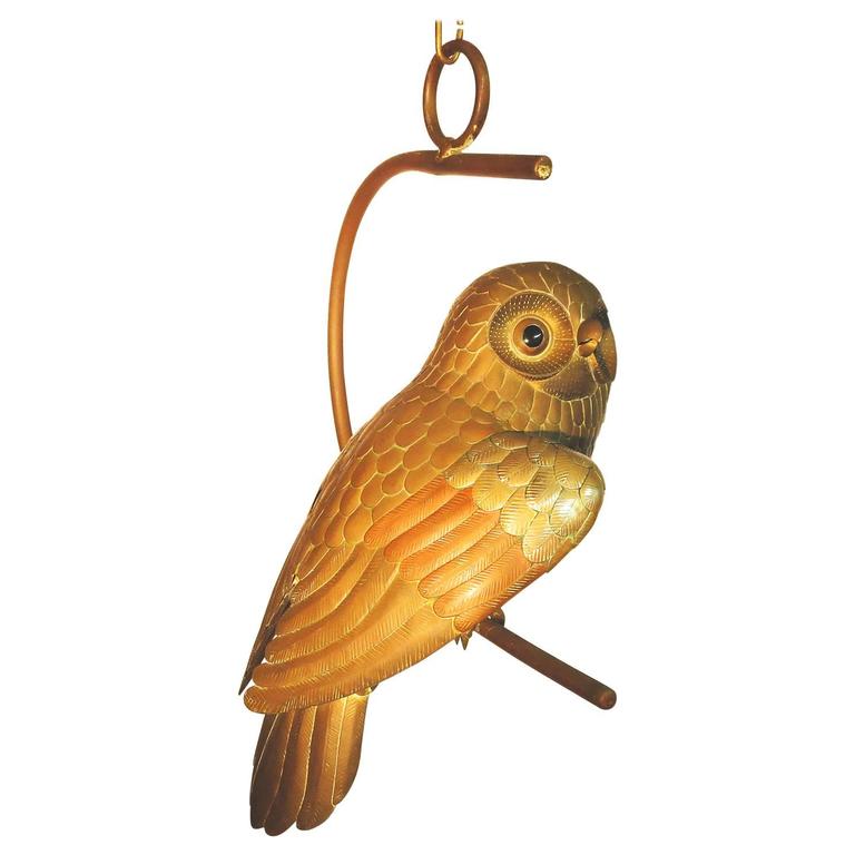 Sergio Bustamante Tri Metal Hanging Owl Sculpture at 1stDibs | sergio ...