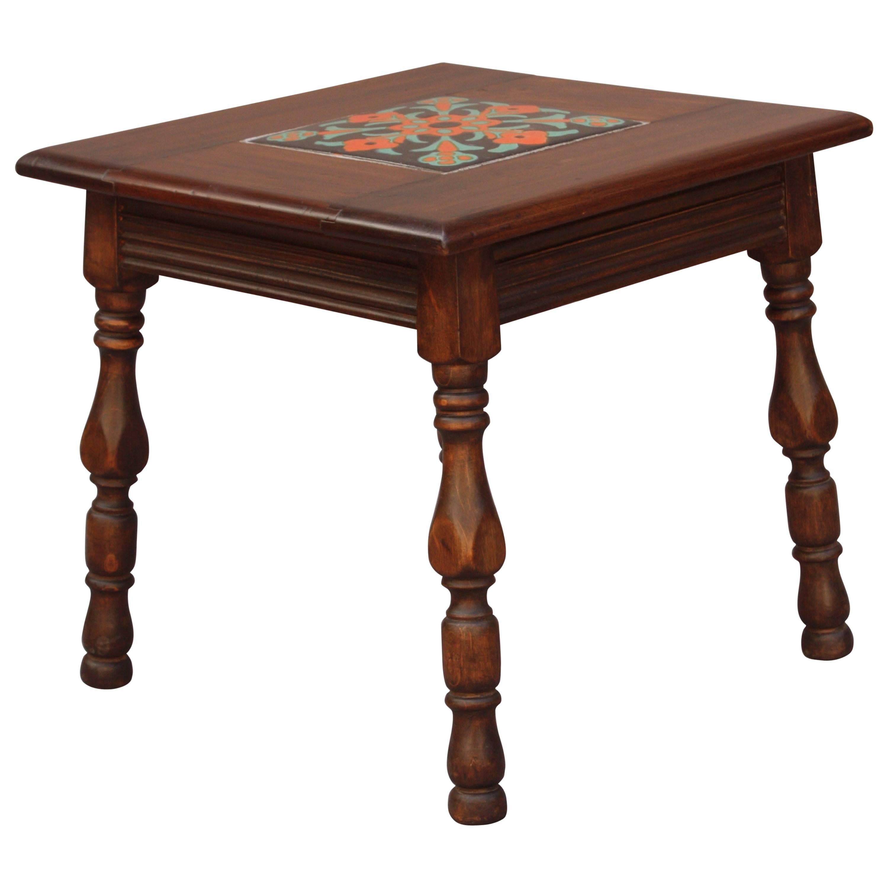 1920s Small California Tile Table For Sale at 1stDibs