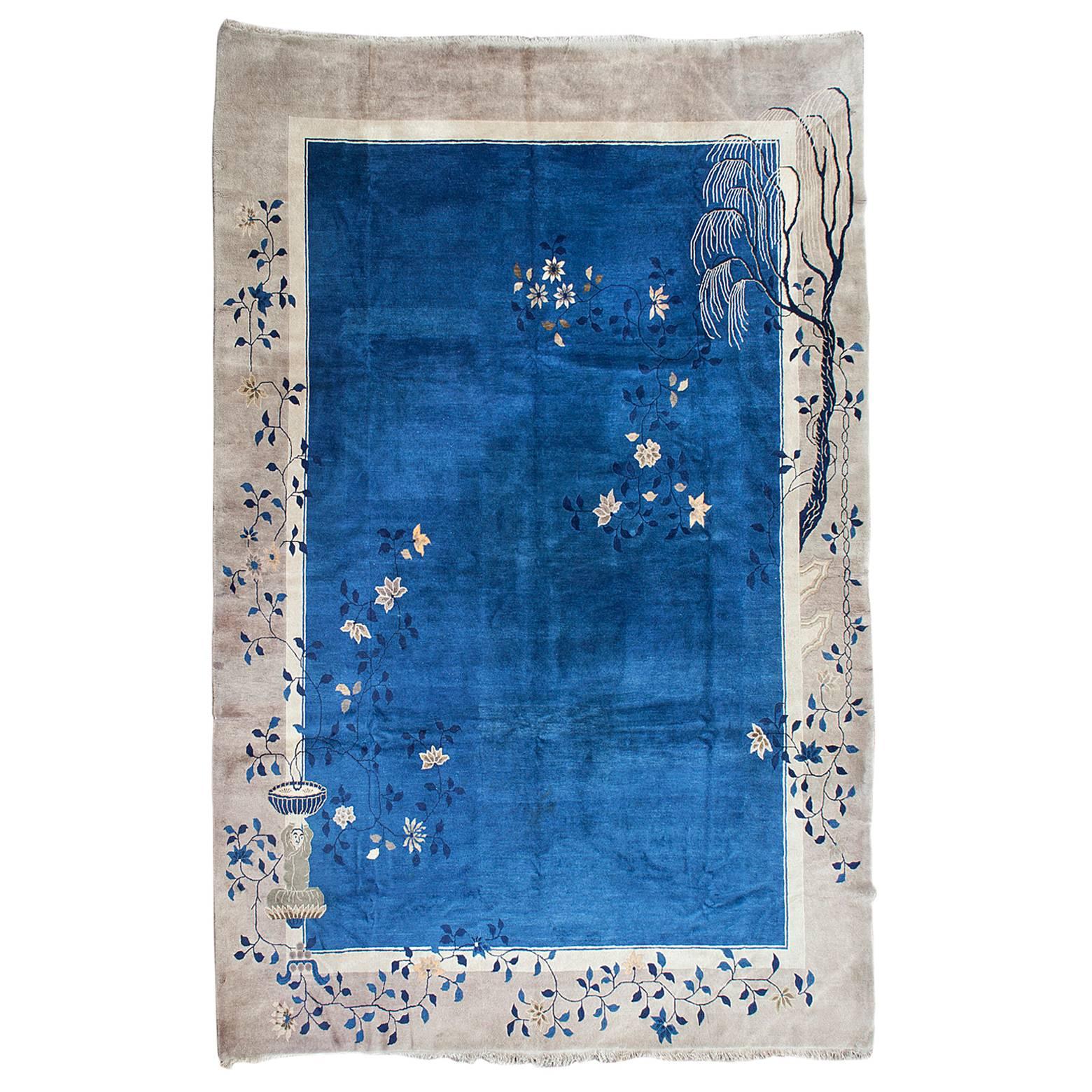 Chinese Art Deco Peking Large Format Area Rug Asymmetric Design For ...