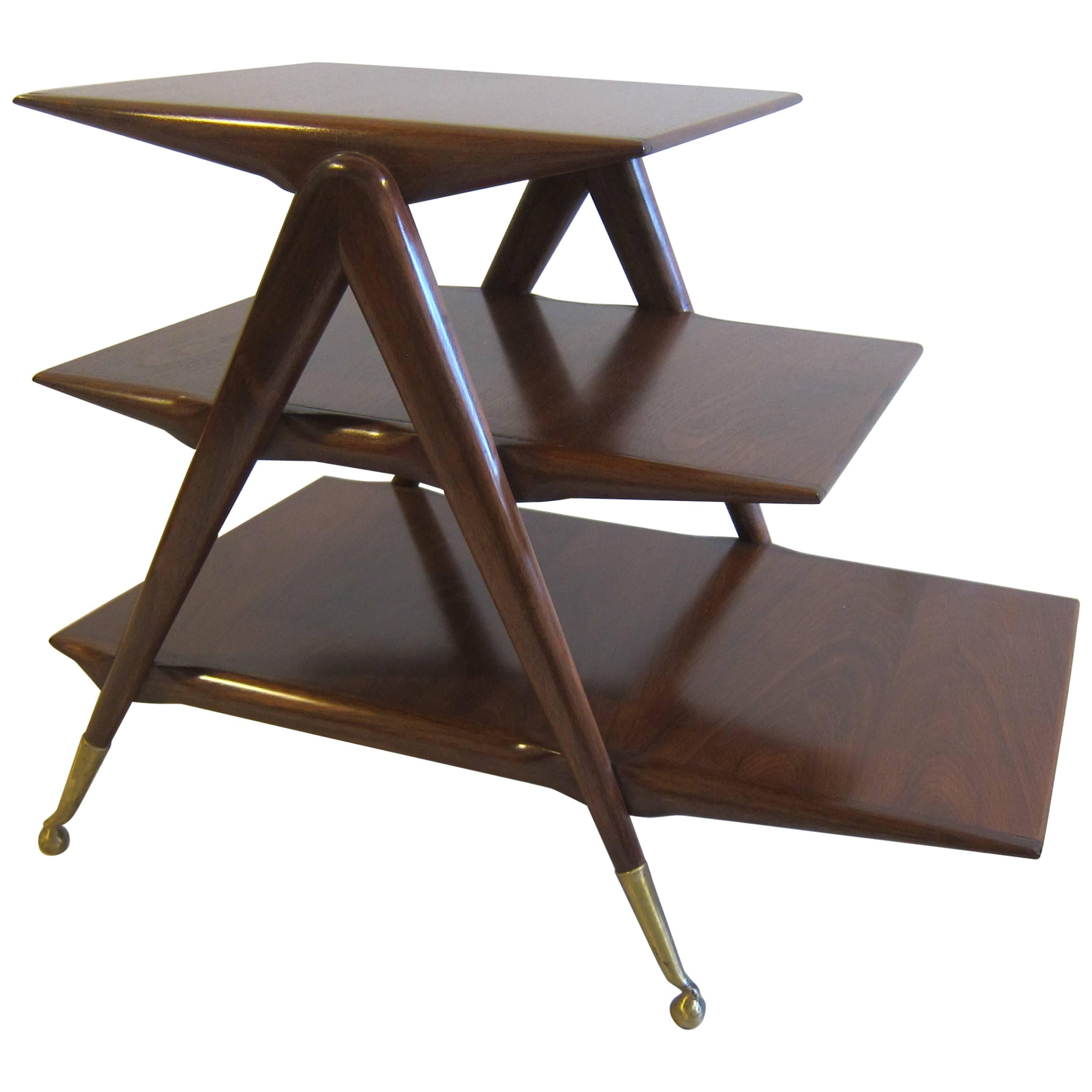 Mid Century Italian Tiered Table at 1stDibs