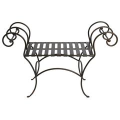 Scrolled Arm Window Seat Bench For Sale at 1stdibs