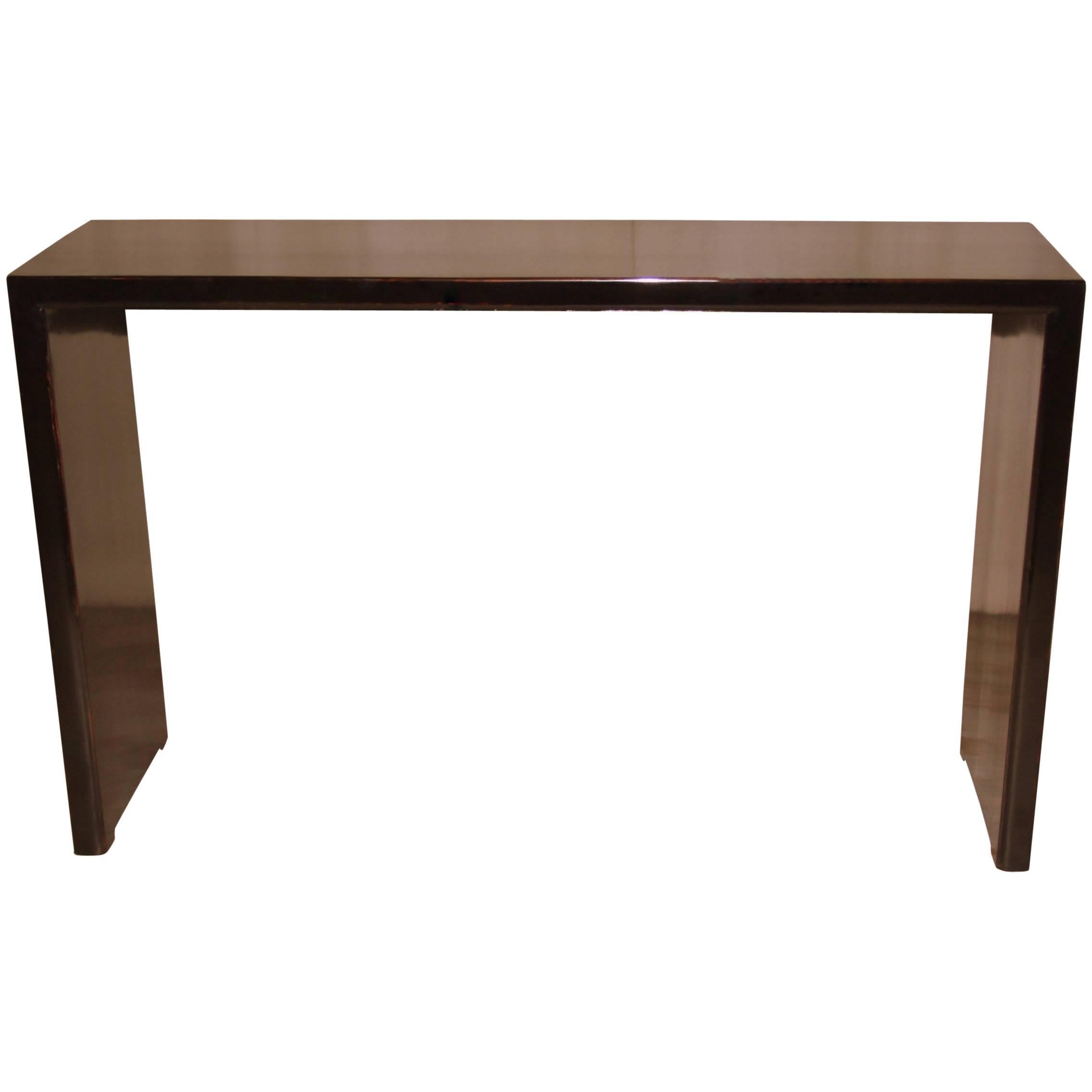 Black Lacquer Console Table at 1stDibs