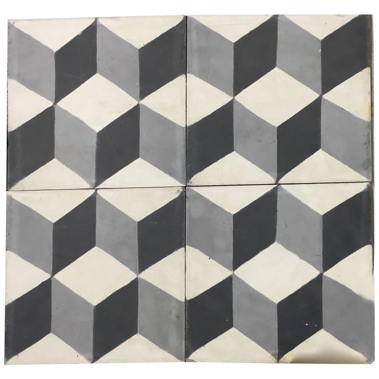 Cubist Cement Tile Haskell For Sale at 1stDibs