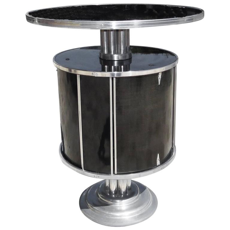 Art Deco "Roto-Bar" Revolving Cocktail Cabinet and Table at 1stDibs