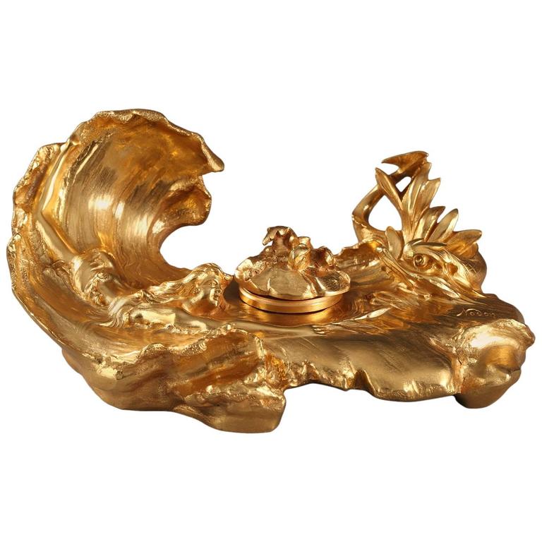 Art Nouveau Inkwell by Nodon at 1stDibs