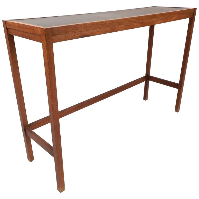 Mid-Century Modern Walnut Hall Table at 1stdibs