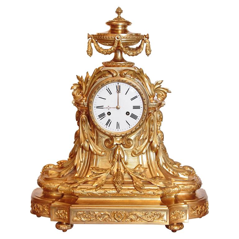 19th Century French Louis XV Clock by Raingo Freres at 1stDibs