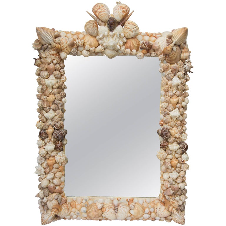 Shell Art Mirror at 1stDibs