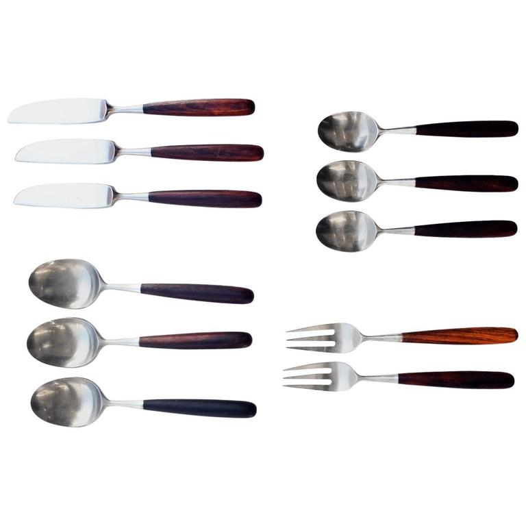 Rare Vintage Lauffer Palisander Flatware from Norway in Rosewood by Don ...