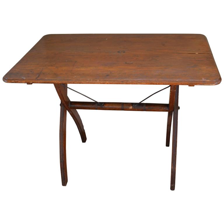 Wooden Sewing/Folding Table, Early 1900s at 1stDibs | wooden sewing ...