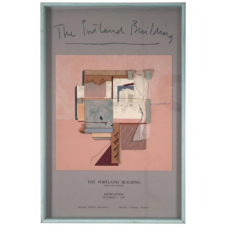 Michael Graves Collage for the Portland Building at 1stDibs