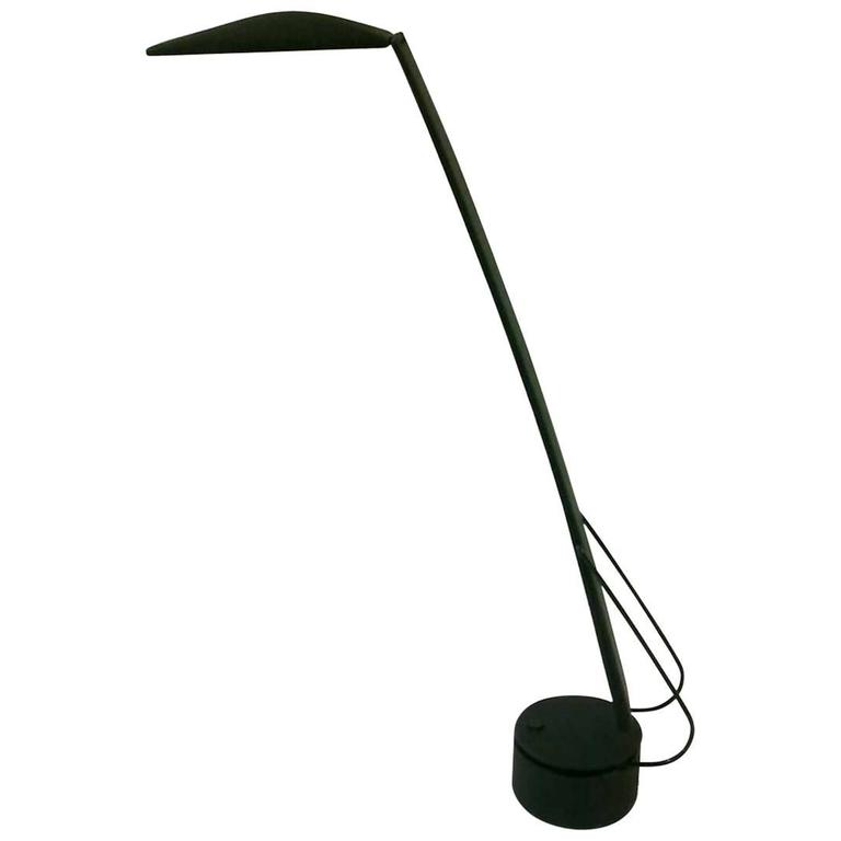Italian Modern Black Designer Reading Lamp, Italy, 1980s at 1stDibs