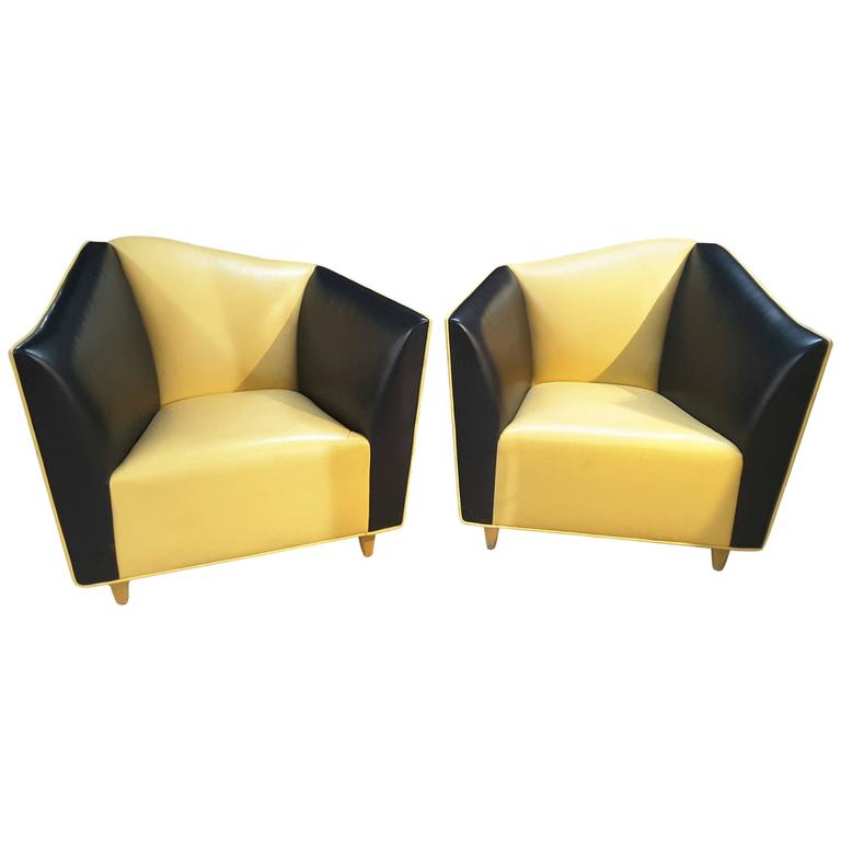 Pair of Lounge/Club Chairs, By The Bright Chair Company, New York at ...