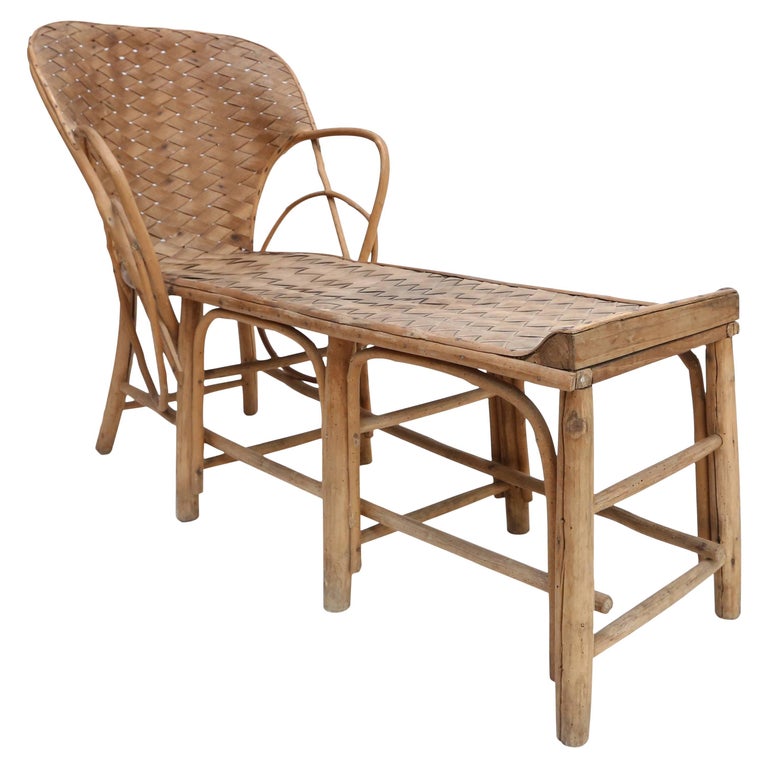 Wabi sabi Rattan tropical Lounge Chair at 1stDibs