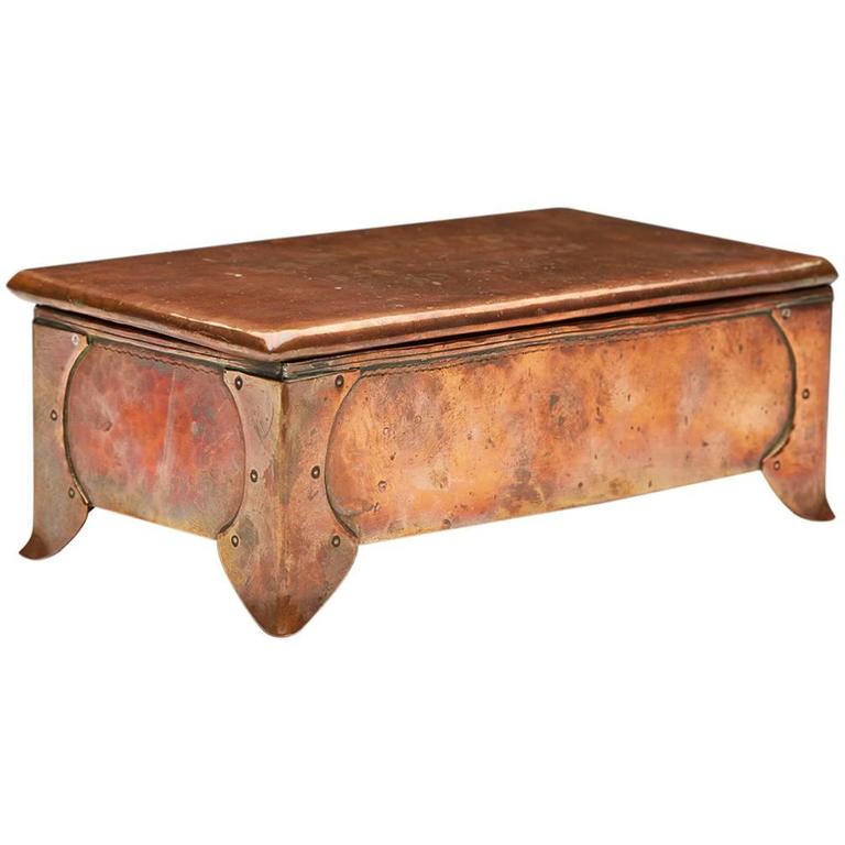 Vintage Copper Lidded Box Dedicated Frank Catton, Dated 1928 at 1stDibs