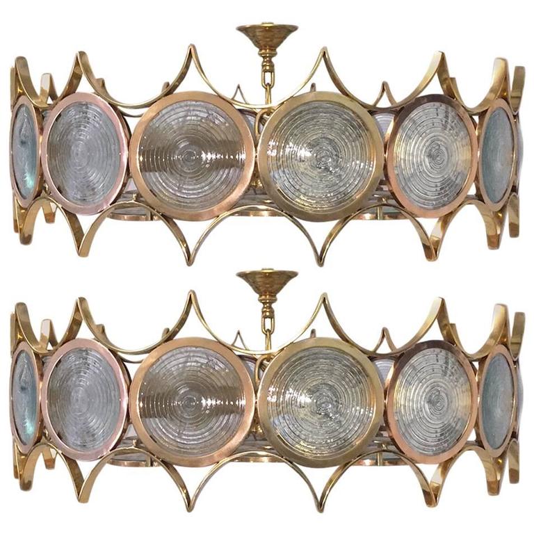 Pair of Moderne Bronze Light Fixtures, Sold Individually at 1stDibs