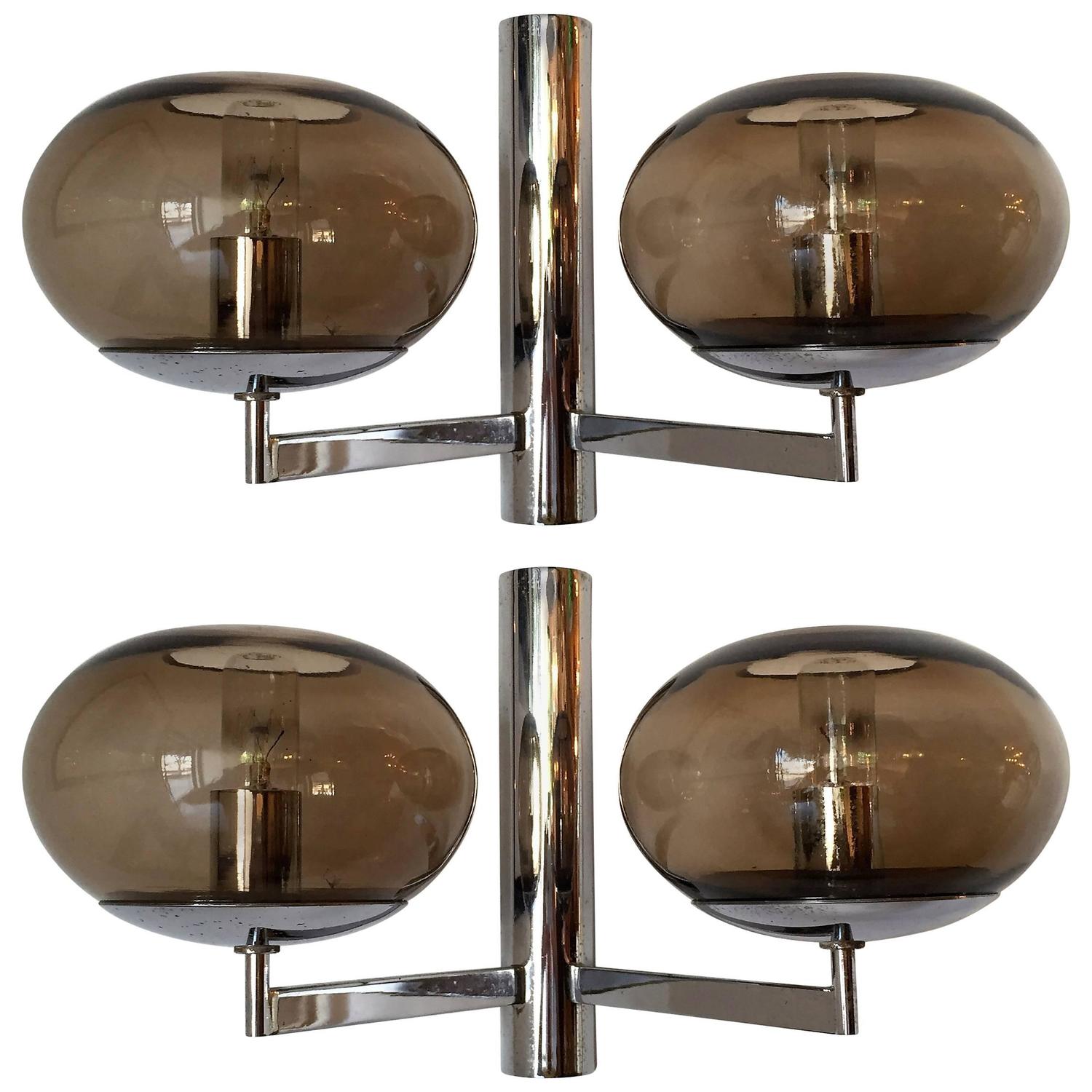 Pair of 1960s Italian Sciolari Wall Lights For Sale at 1stdibs