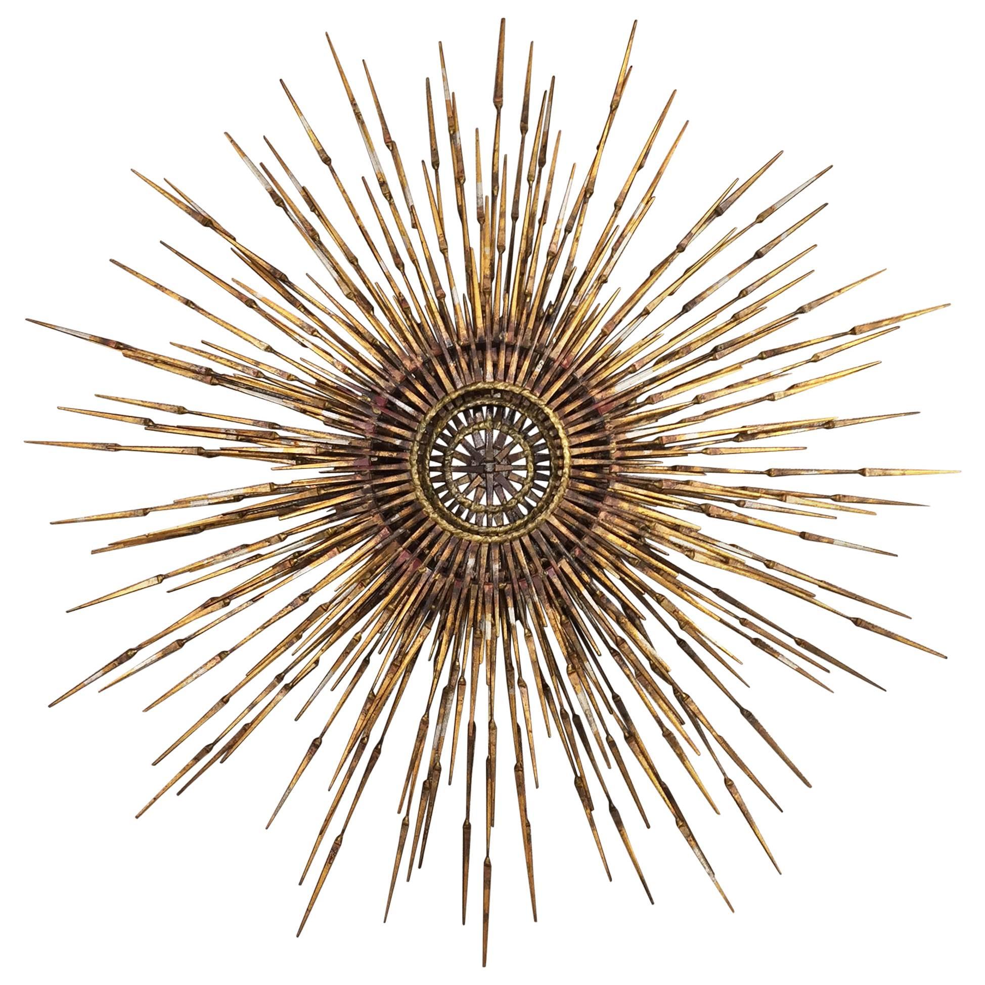 American Gilt Metal Wall Sunburst by William Bowie For Sale at 1stDibs ...