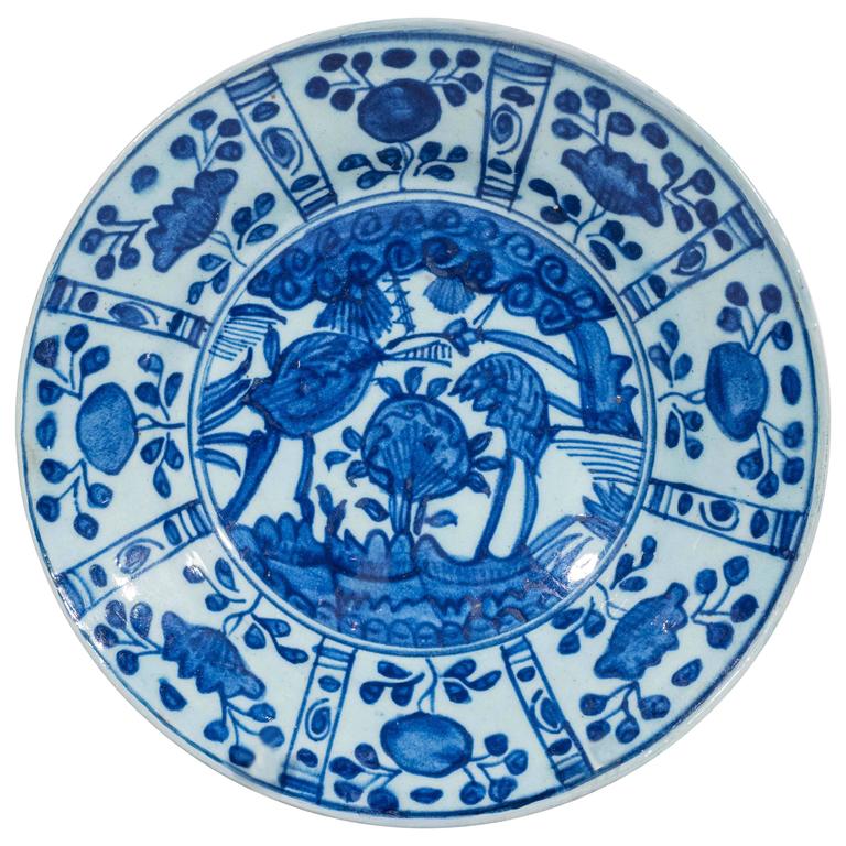 Antique Turkish Pottery Blue and White Kutahya Dish at 1stDibs ...
