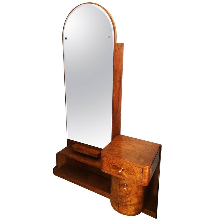 Art Deco Dressing Table with Revolving Cabinet at 1stDibs