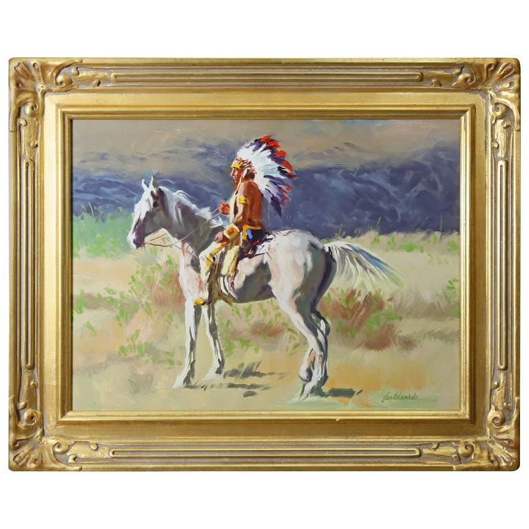 "Pale Pony" by Glen Edwards, Framed Oil Painting at 1stdibs