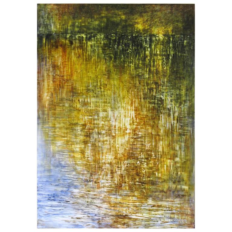 Rupert Muldoon Moving Water I, Contemporary Egg Tempera Painting at 1stdibs