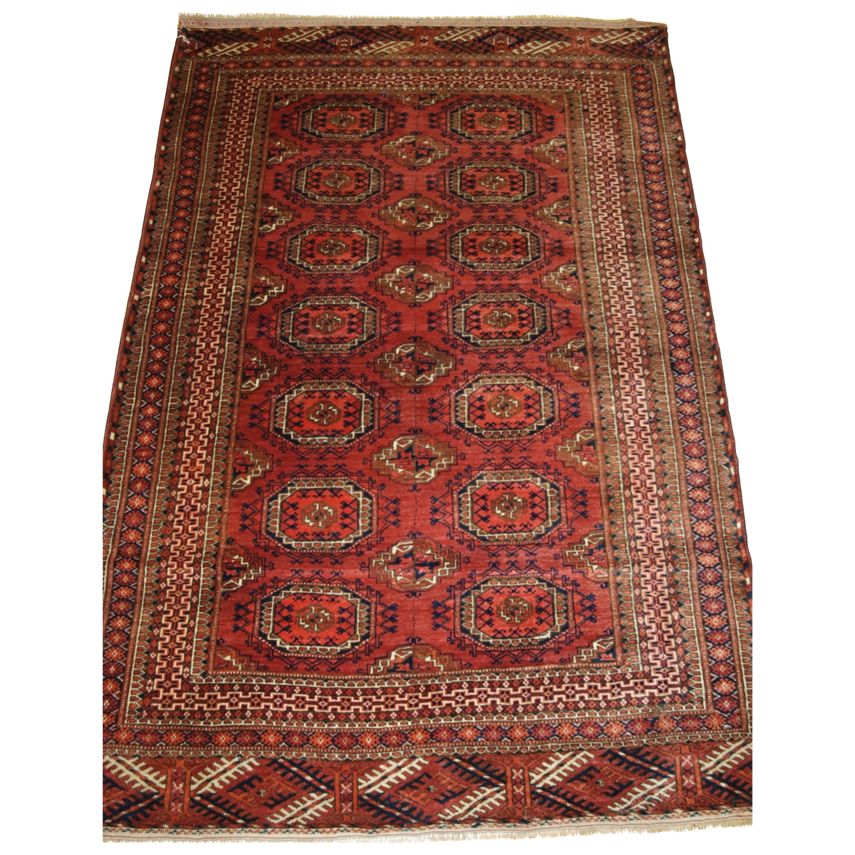 Antique Tekke Turkmen Rug of Small Size, Very Fine Weave, circa 1900 ...