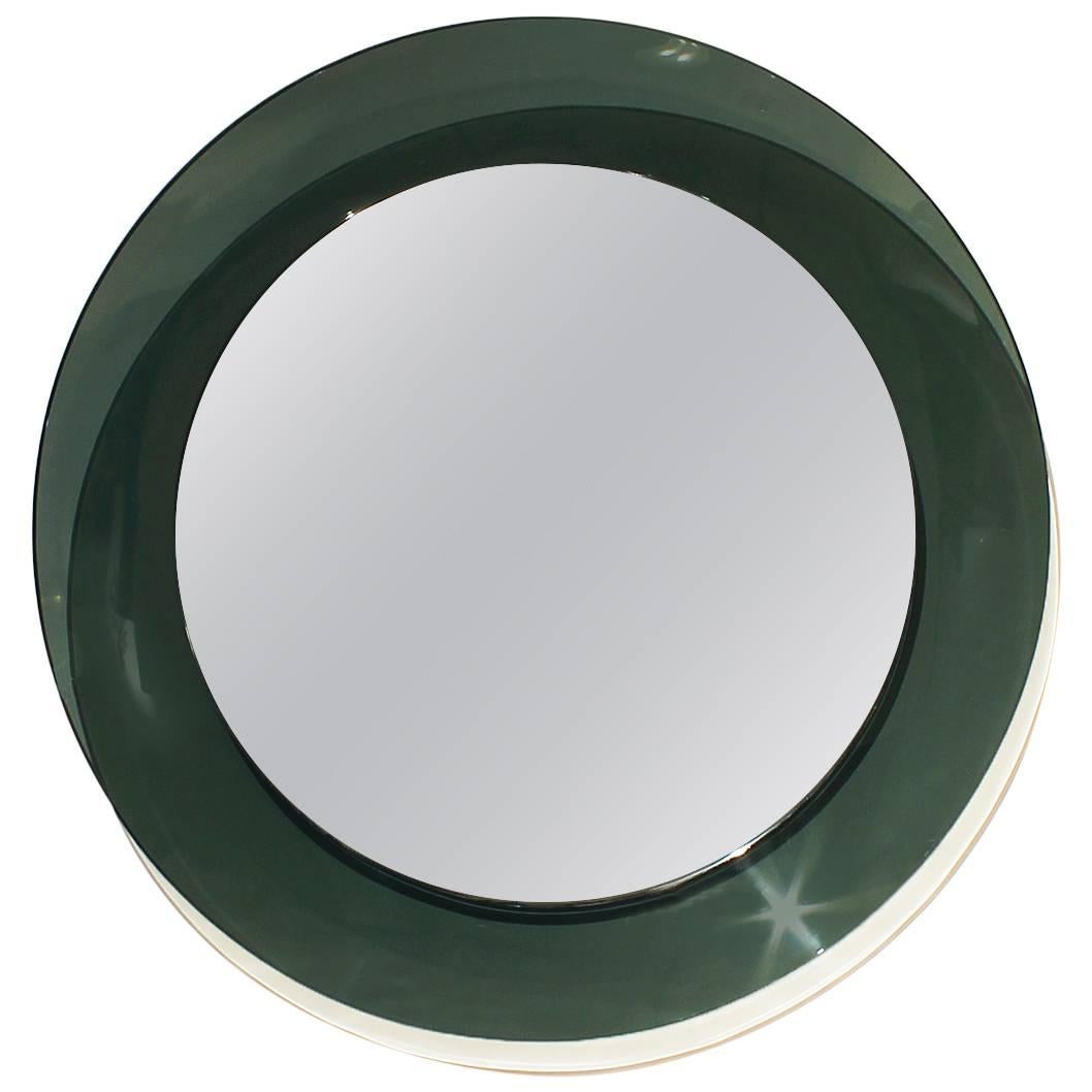 Round Lime Green Mirror at 1stdibs