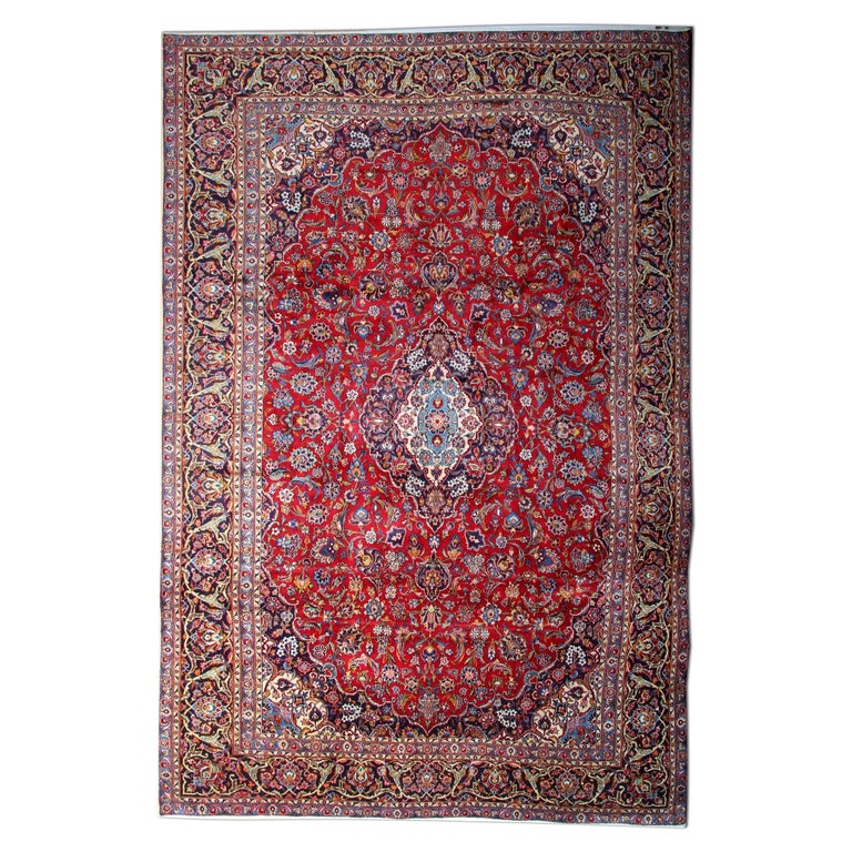 Handmade Traditional Red Rug, Oriental Medallion Carpet Area Rug For ...