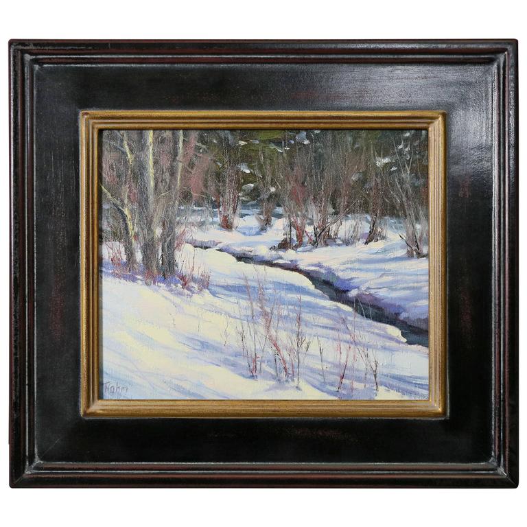 "Winter Water Break" Oil Painting by Bob Rohm at 1stDibs