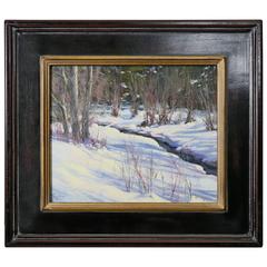 "Winter Water Break" Oil Painting by Bob Rohm at 1stDibs