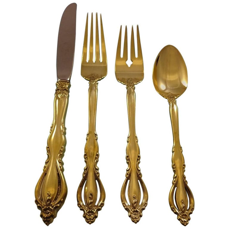 Grand Regency by International Sterling Silver Flatware Service for 8 ...