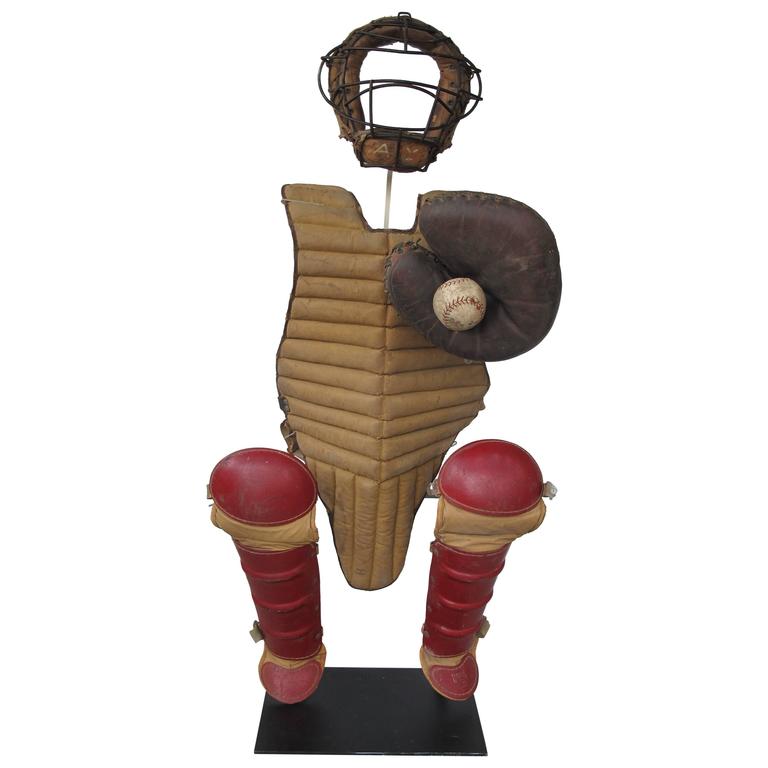 Invisible Catcher Baseball Figure with Mask, Mitt and Pads at 1stDibs