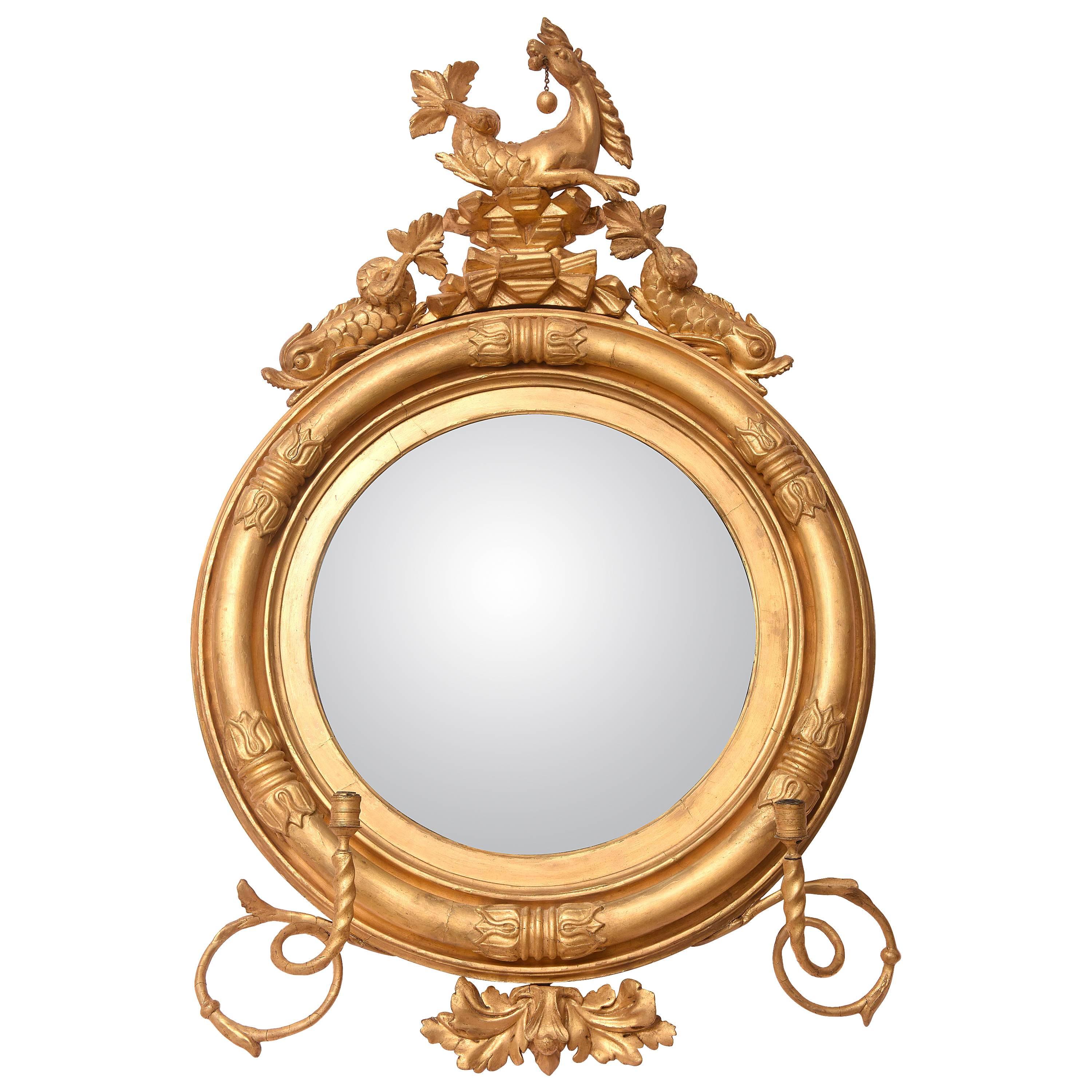 Authentic Antique Regency Period Mirror, Carved Wood, Heavily Gilded ...