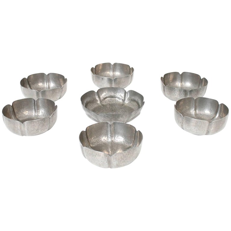 Set of George Gebelein Pewter Bowls at 1stDibs