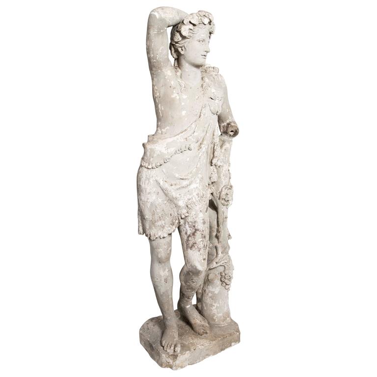 Early 19c Plaster Garden Statue at 1stDibs