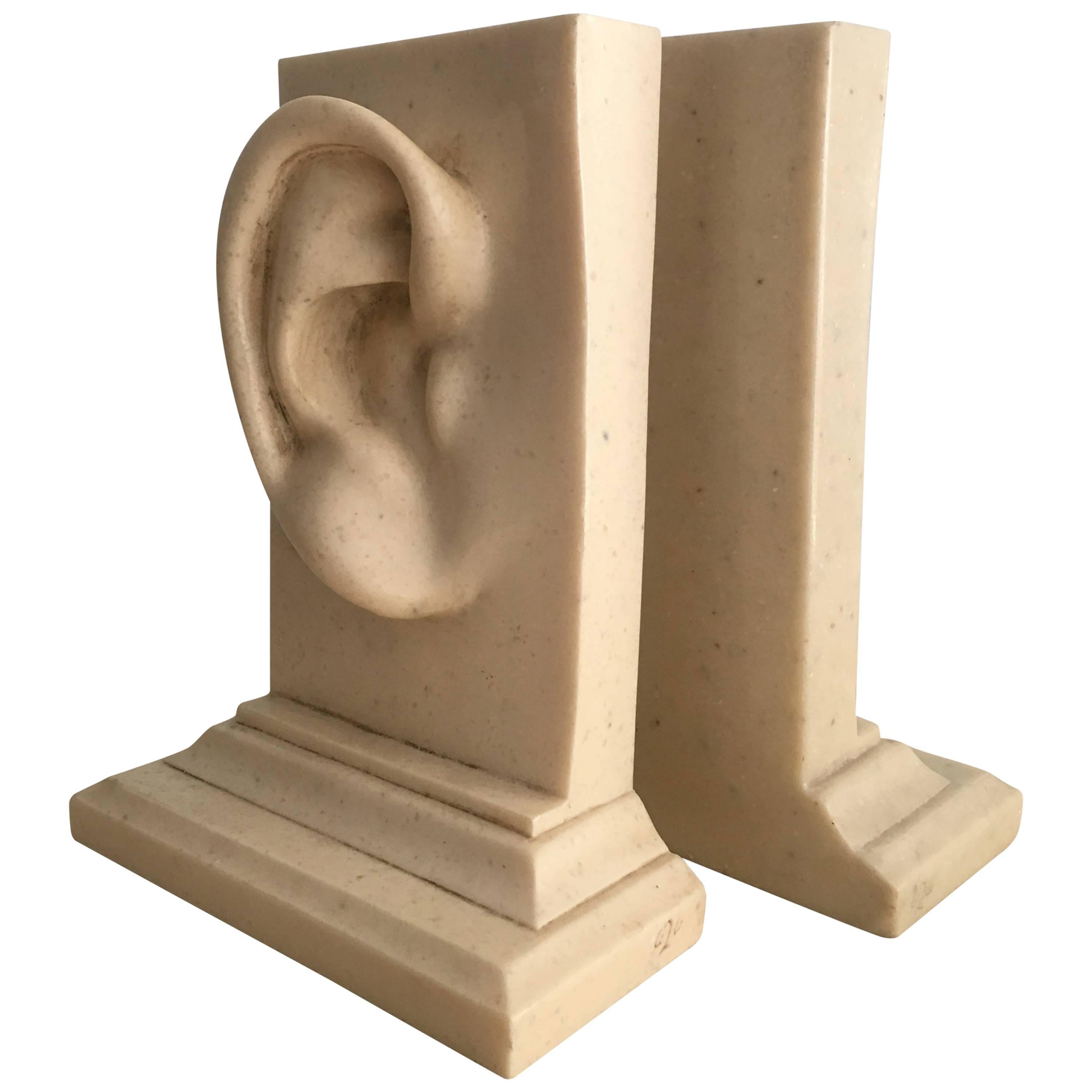 Monumental Pair of Ear Bookends at 1stDibs