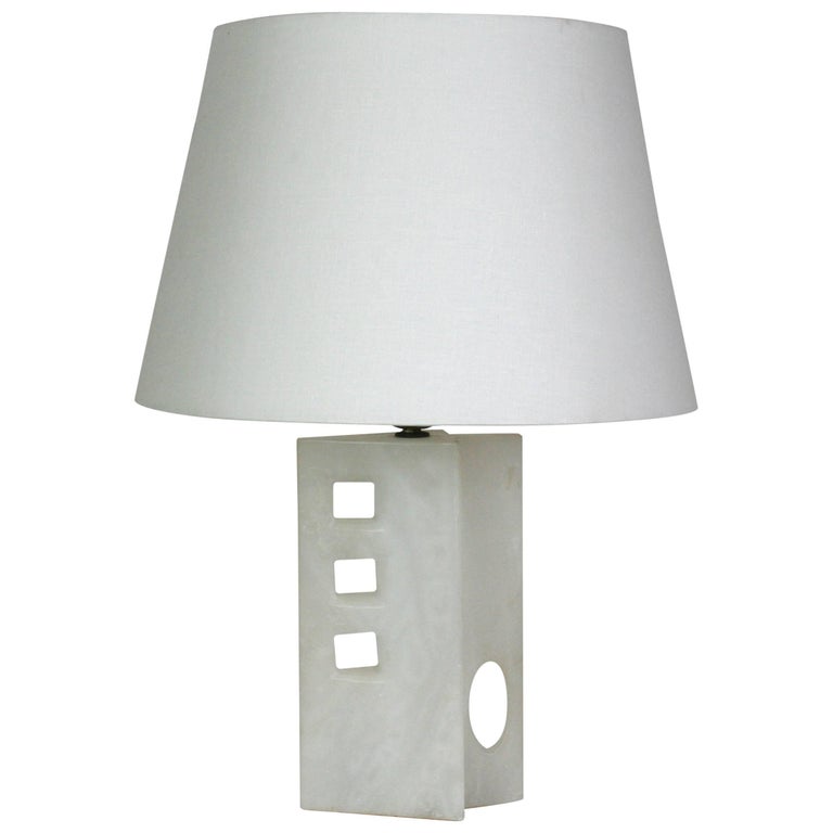 Modernist Alabaster Lamp at 1stDibs