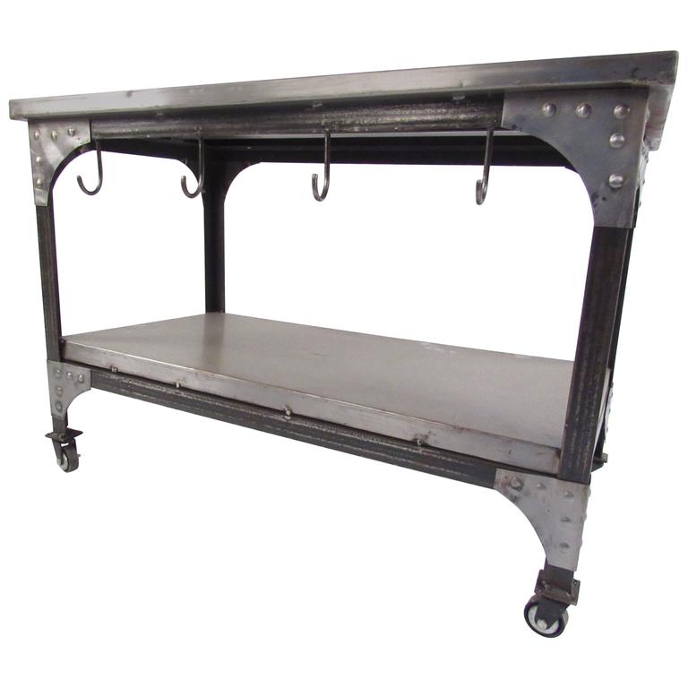 Industrial Metal Storage Cart For Sale at 1stdibs