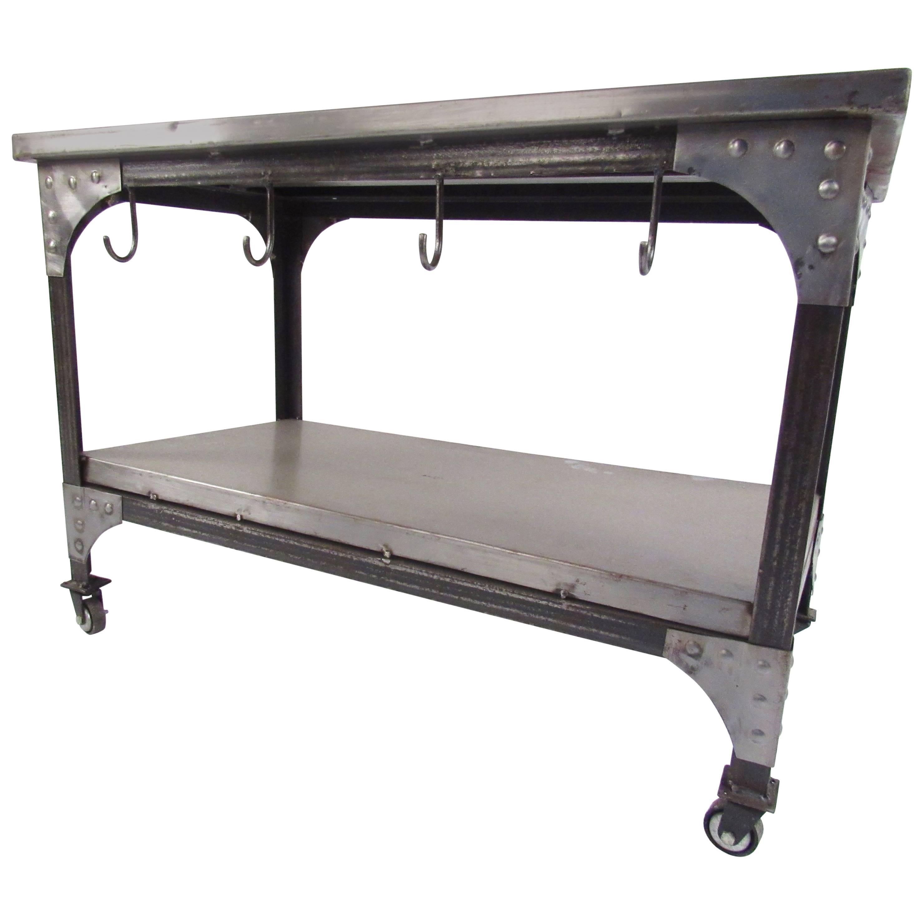 Industrial Metal Storage Cart at 1stDibs