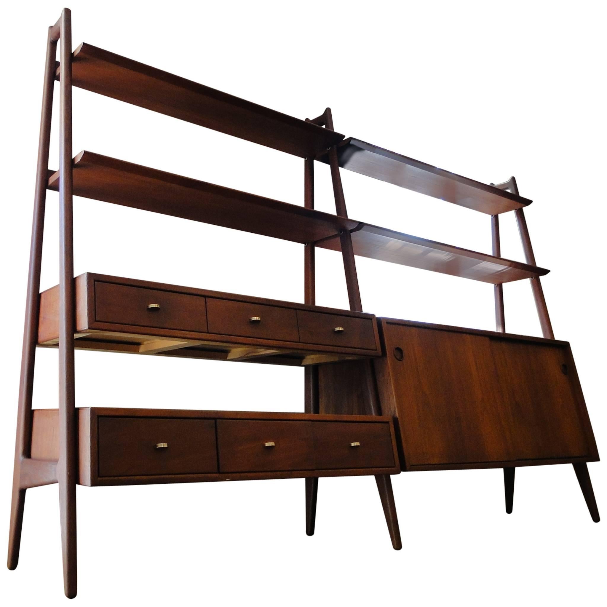 Teak Book Shelf Bookcase Designed by Arne Vodder for Vamo at 1stDibs