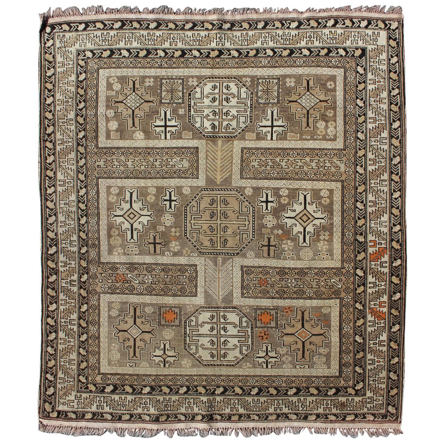 Antique Caucasian Kuba Runner with All-Over Design For Sale at 1stDibs