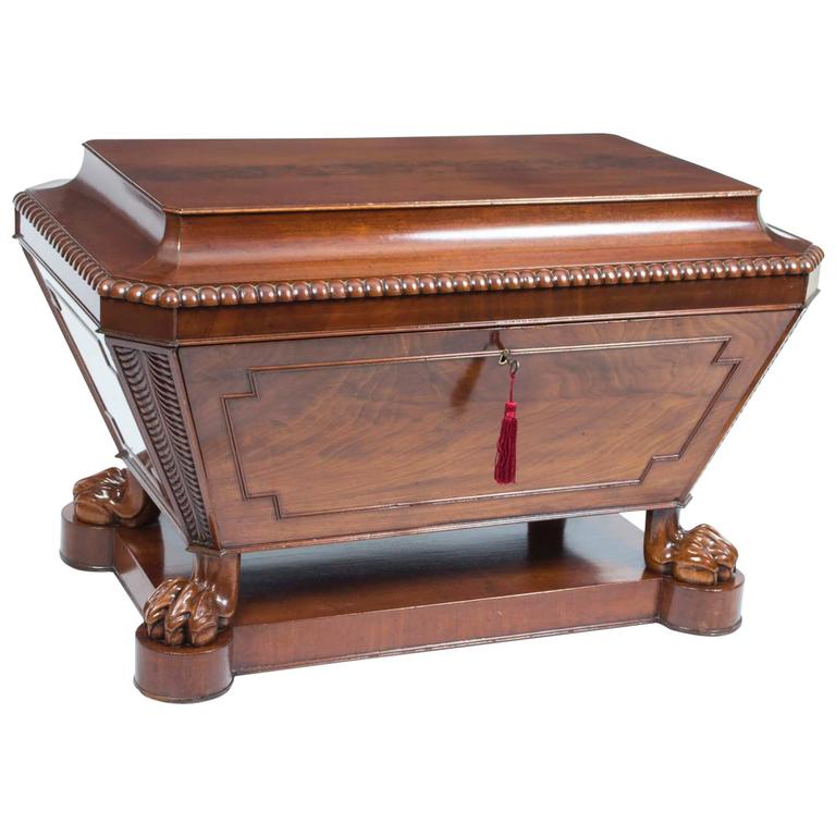 Antique Regency Sarcophagus Wine Cellarette, circa 1820 at 1stDibs