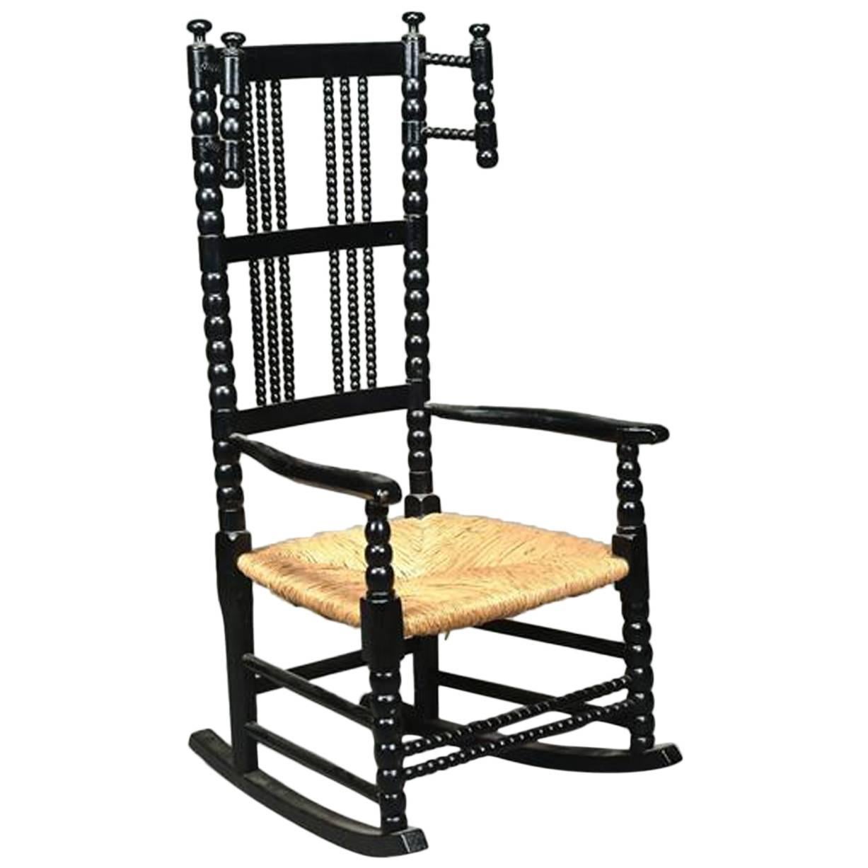 Ebonised 'Turner's' Rocking Chair, in the Style of Philip Webb For Sale ...